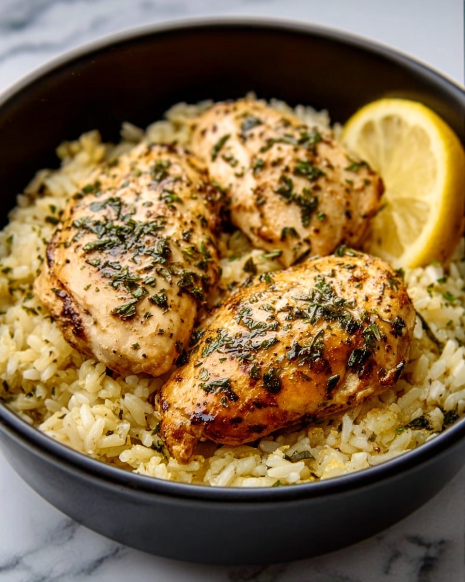 Slow Cooker Lemon Herb Chicken and Rice Recipe – FoodieCara